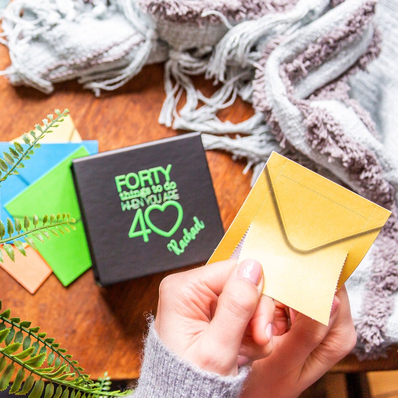 Personalised 40th Birthday Gift | Activity Cards | Fun Milestone Gift ...