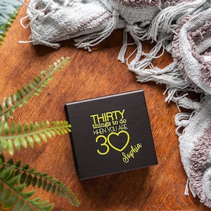Personalised Thirty Things to Do When You Are 30 | 30th Birthday Gift ...