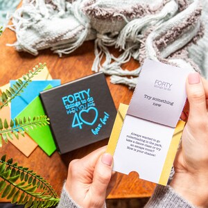 Personalised 40th Birthday Gift | Activity Cards | Fun Milestone Gift ...
