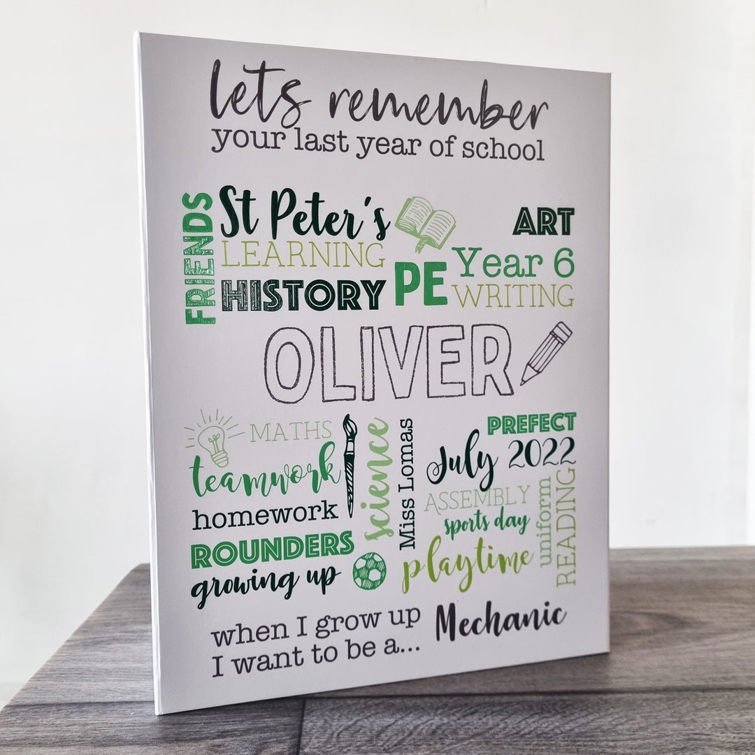 Leaving School Memory Box School Leaver Gift End of Term Present School ...