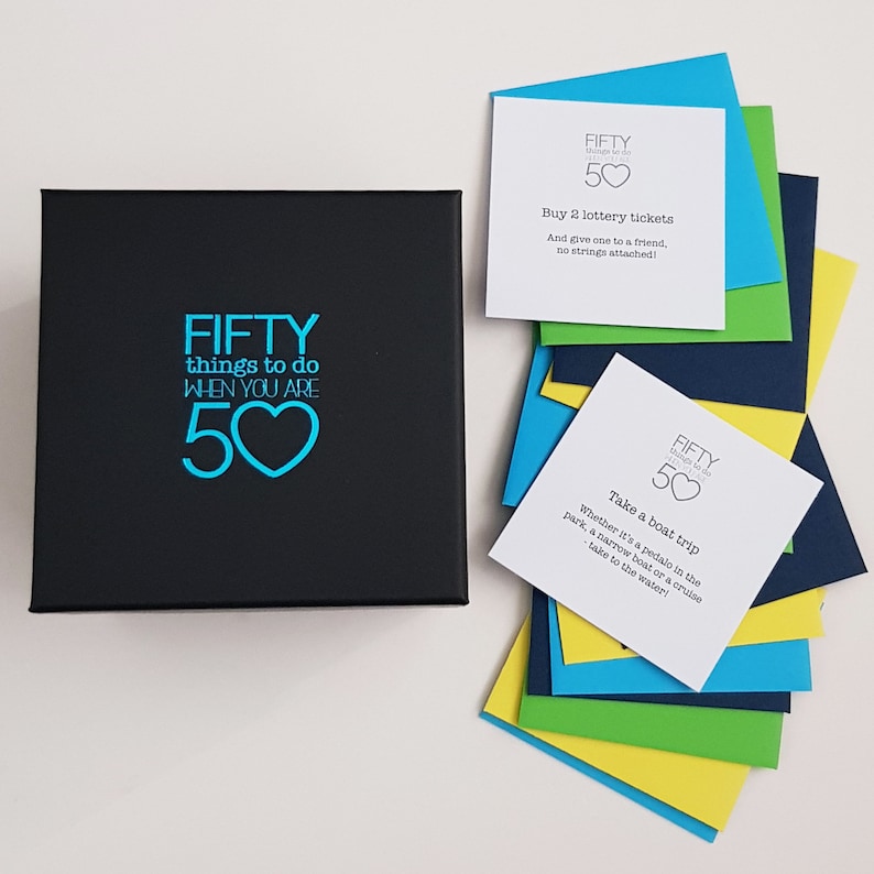 Fifty Things To Do When You Are 50 50th birthday gift | Etsy