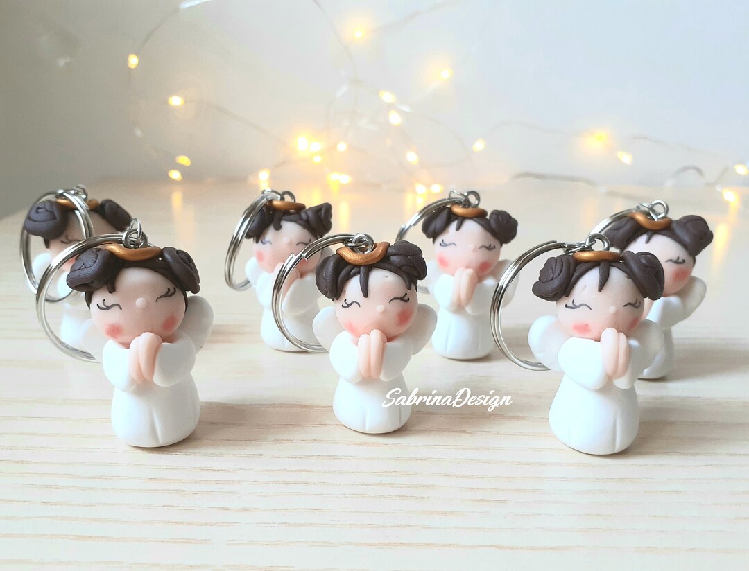 Angel Keychain Favor, Baptism Favors, Baby Shower Favors, Baby Shower ...