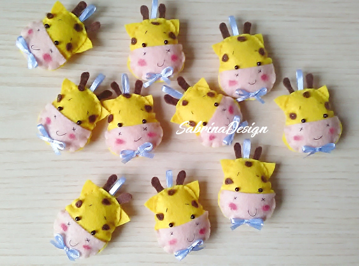 Giraffe Felt Favors, Giraffe Favors, Baptism Favors, Baby Shower ...
