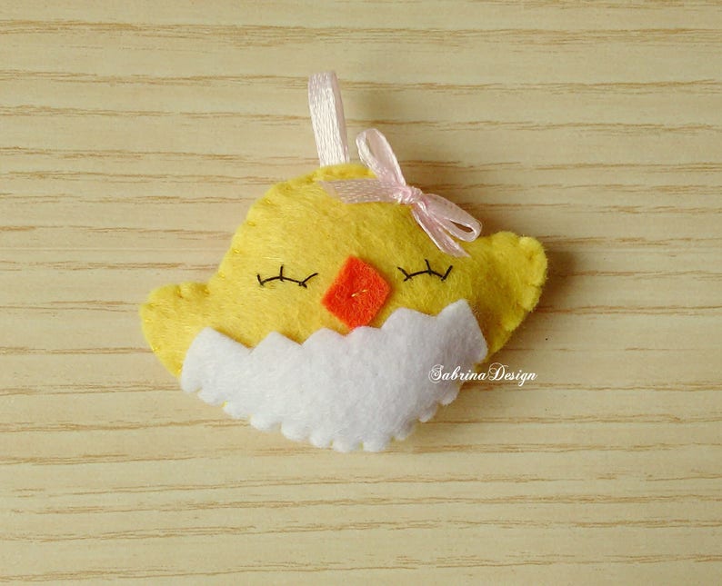Easter Felt Chick, Chick Felt, Baby Shower Favors, Birthday Favors ...