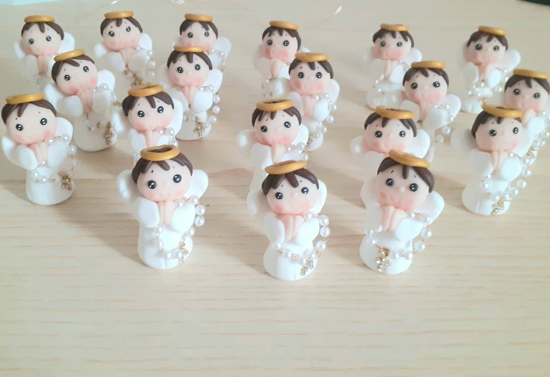 Angel With Rosary Favor, Baptism Favors, Baby Shower Favors, Baby ...