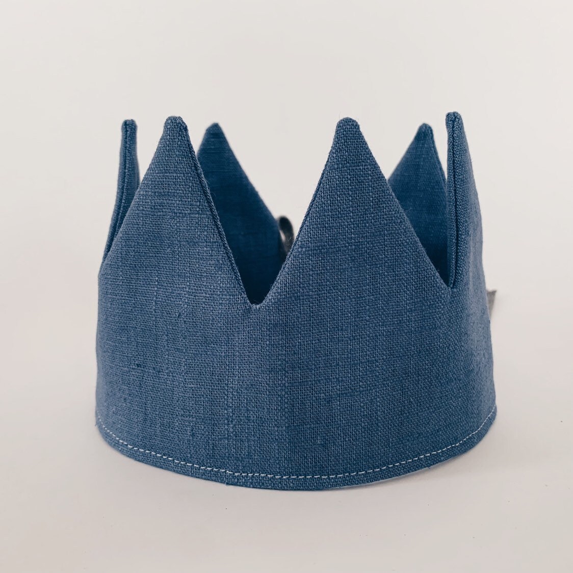 Blue Linen Birthday Crown - Kids Crown - Birthday Crown - Crown - Party ...