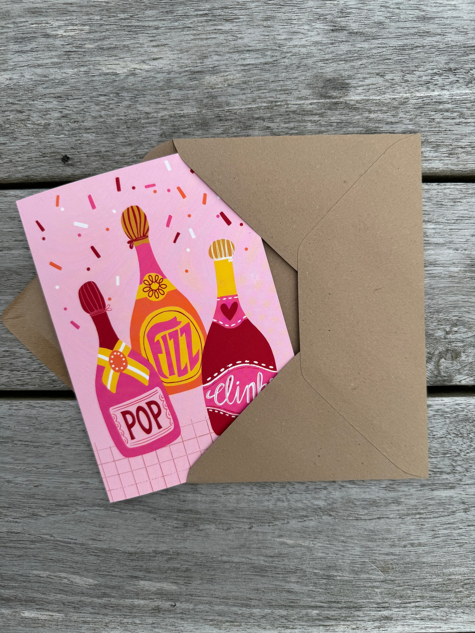 Pop Fizz Clink Card Happy Birthday Greeting Card Wedding Card ...