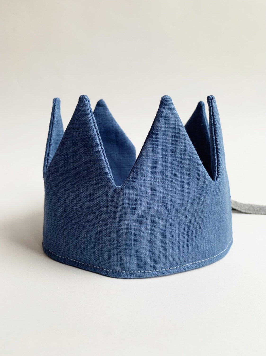 Blue Linen Birthday Crown - Kids Crown - Birthday Crown - Crown - Party ...