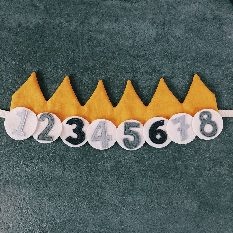 Add on item only number badges for crowns wool felt badges | Etsy