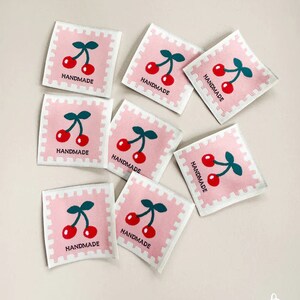 Minki Kim Cherry Pink Woven Labels - Etsy