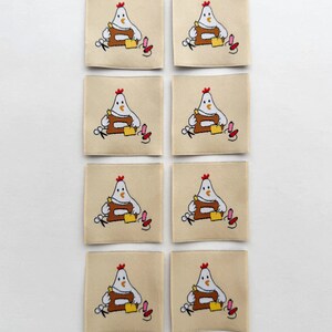 Minki Kim Sewing Chicken Woven Labels - Etsy