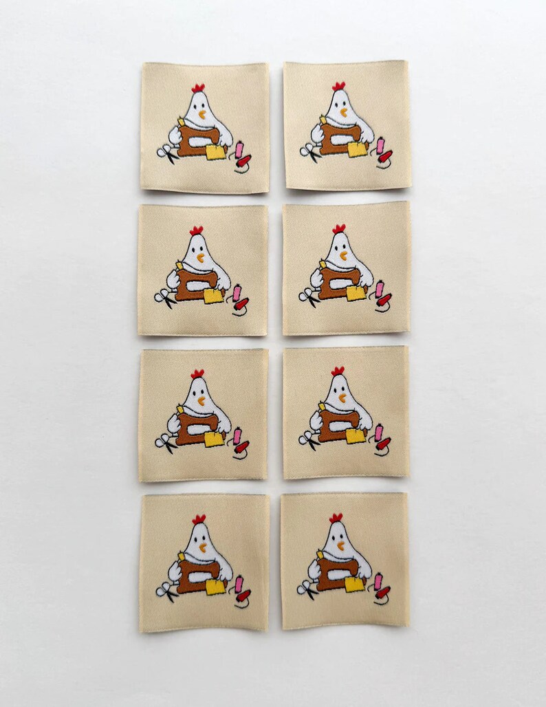 Minki Kim Sewing Chicken Woven Labels - Etsy