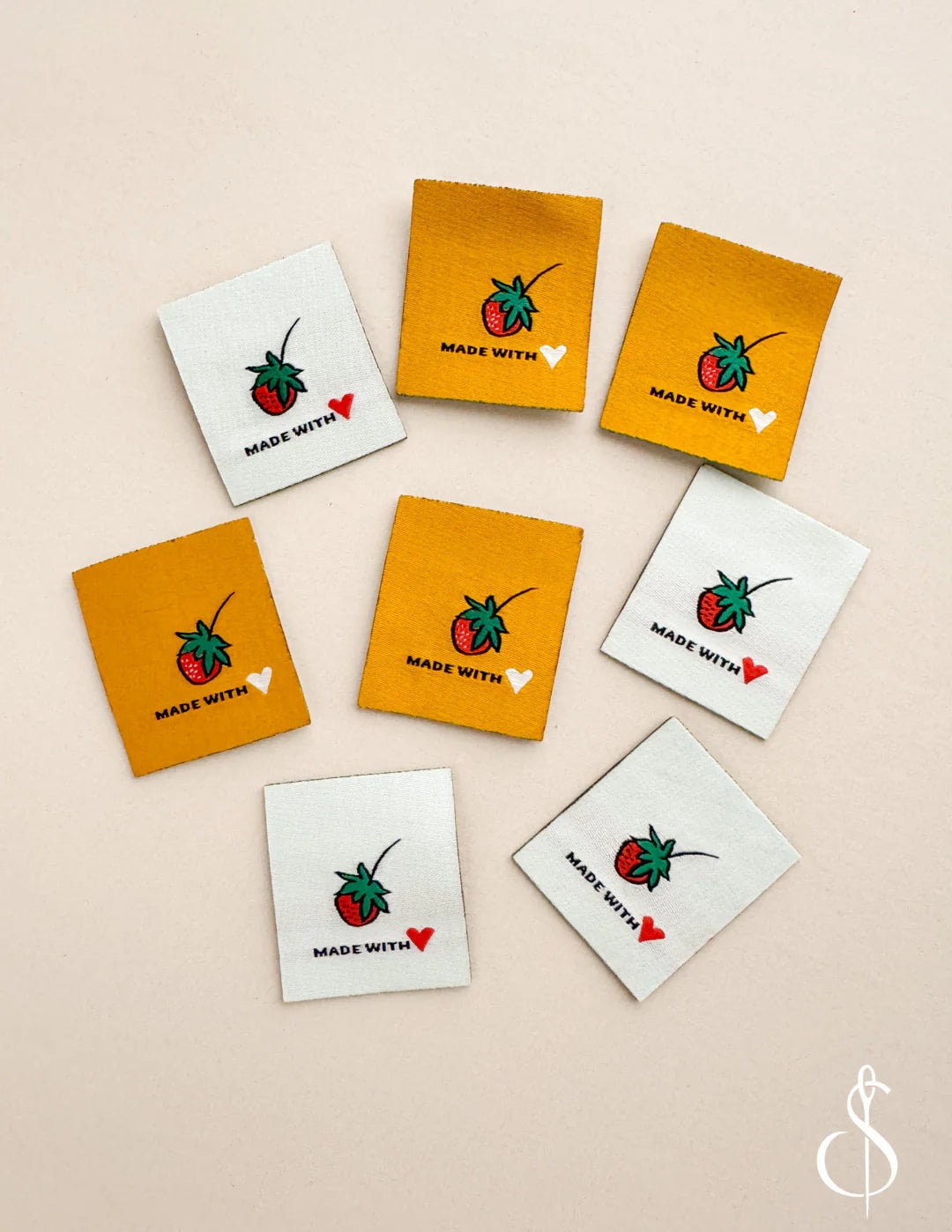 Minki Kim Made With Love Strawberry Woven Labels - Etsy