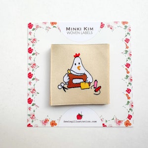 Minki Kim Sewing Chicken Woven Labels - Etsy
