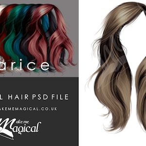 Digital Overlay, Hair Overlay, Clarice Digital Instant Hair PSD by ...