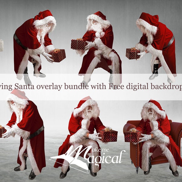 Santa Overlays - Etsy
