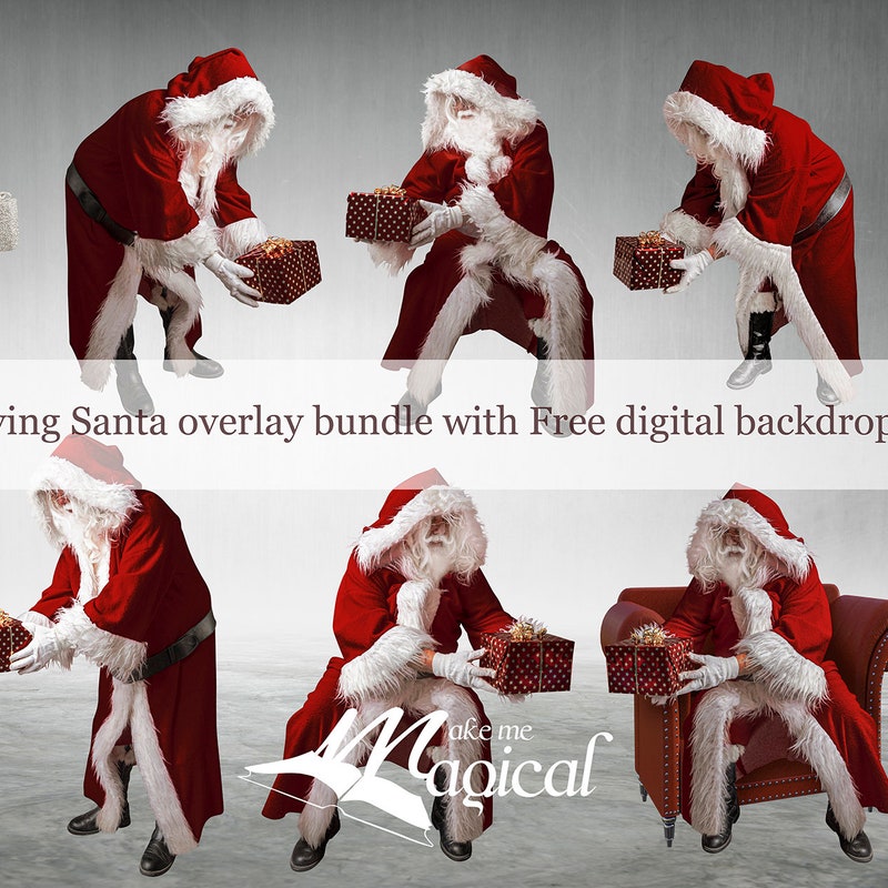 Santa Overlays - Etsy