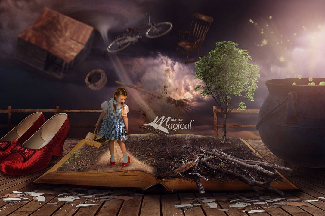 Dorothy Digital Backdrop, Wizard of Oz Backdrop, Wizard of Oz Digital ...