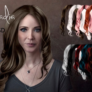 Digital Overlay Hair Overlay Sadia Digitally Painted Hair | Etsy