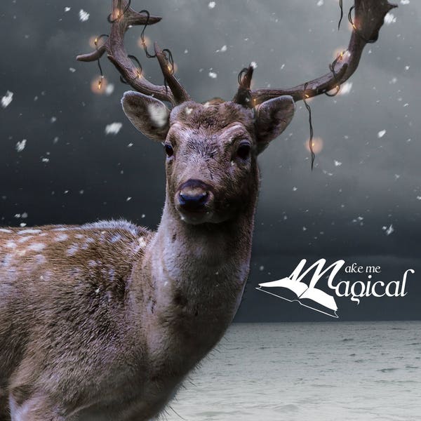 Reindeer Overlay - Etsy