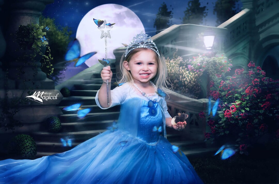 Cinderella Backdrop | Moon Backdrop | Digital Backdrop | Staircase ...