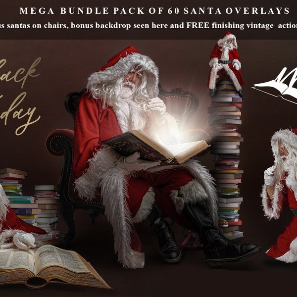Santa Overlays - Etsy