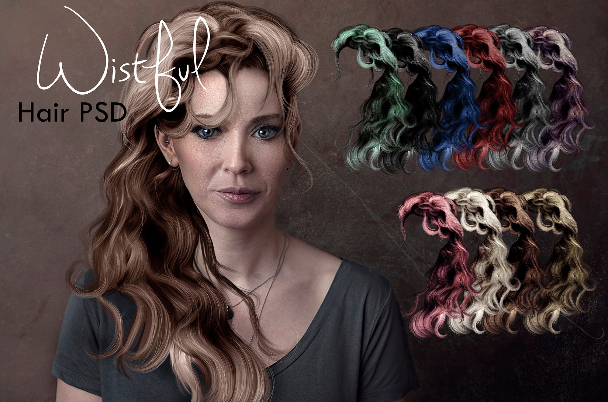 Digital Overlay Wistful Hair PSD by Makememagical Instant | Etsy