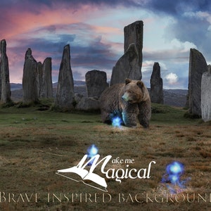 3 X Brave Inspired Backgrounds, Scotland, Callanish Stones, Digital ...