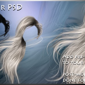 Digital Overlay, Hair Overlay, Spirit Hair Psd by Makememagical, Hair ...