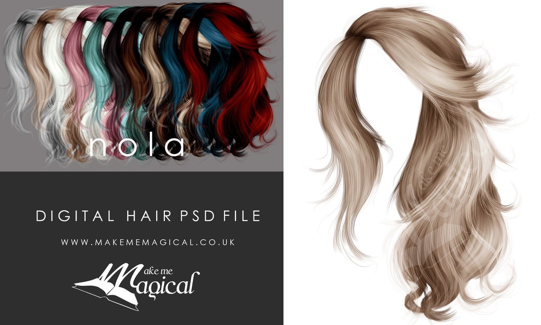 Digital Overlay, Nola Digital Instant Hair PSD by Makememagical ...