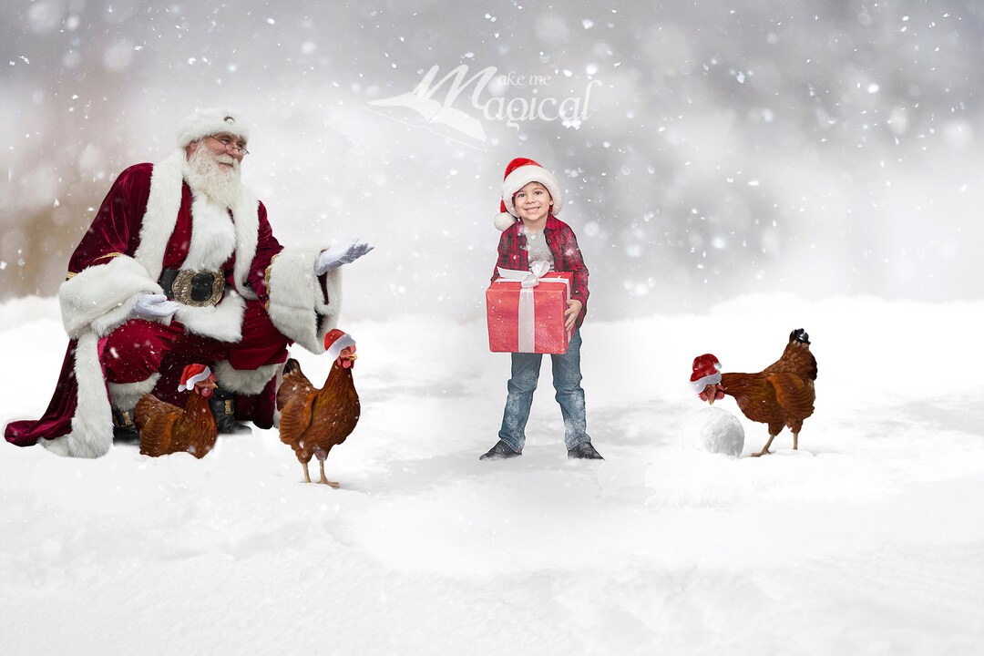 3 French Hens Digital Backdrop, 12 Days of Christmas Digital Background ...