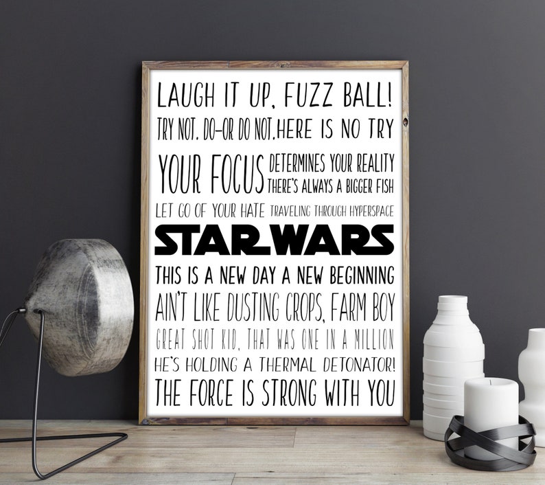 Star Wars Quote Poster Digital Download | Etsy