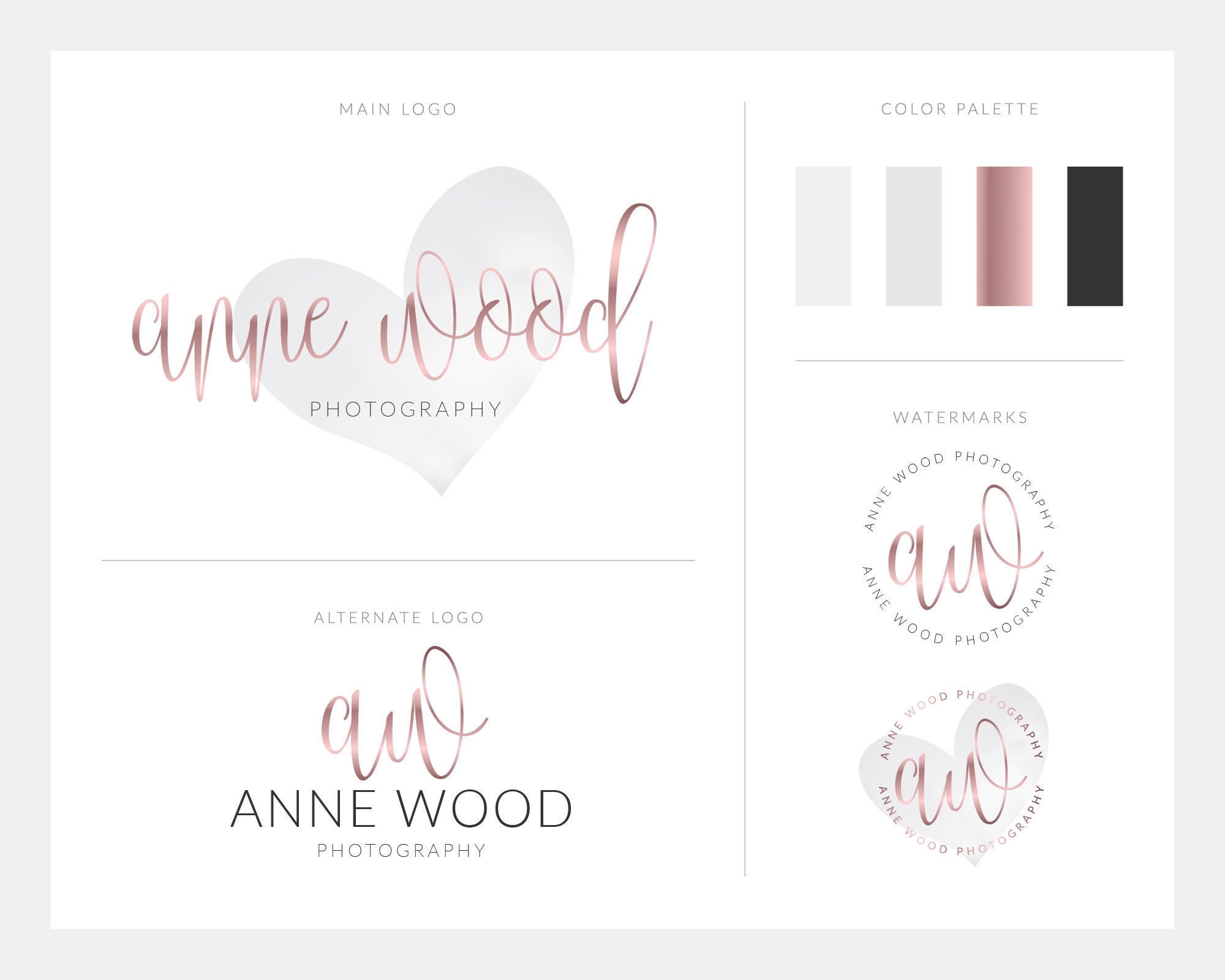 Premade Logo Design Simple Logo Text Logo Watermark Logo | Etsy