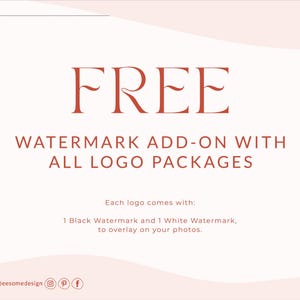 Watercolor Logo Design Branding Package Inc. Photography Logo Watermark ...