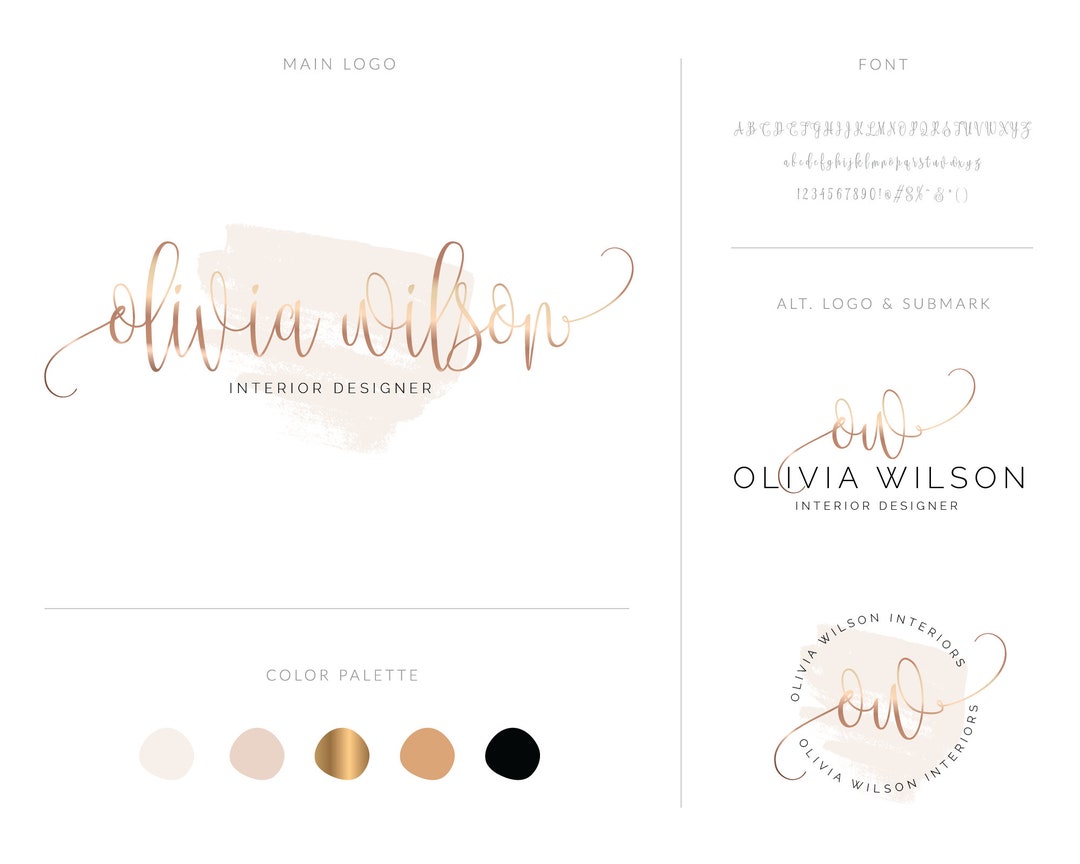 Logo Branding Kit Mini Branding Kit Logo Design Premade - Etsy