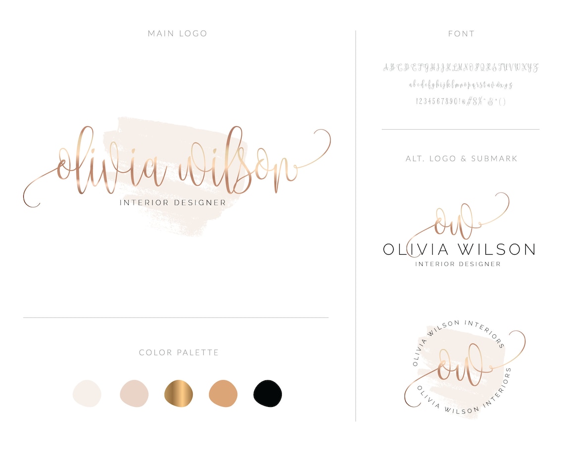 Logo Branding Kit Mini Branding Kit Logo Design Premade | Etsy