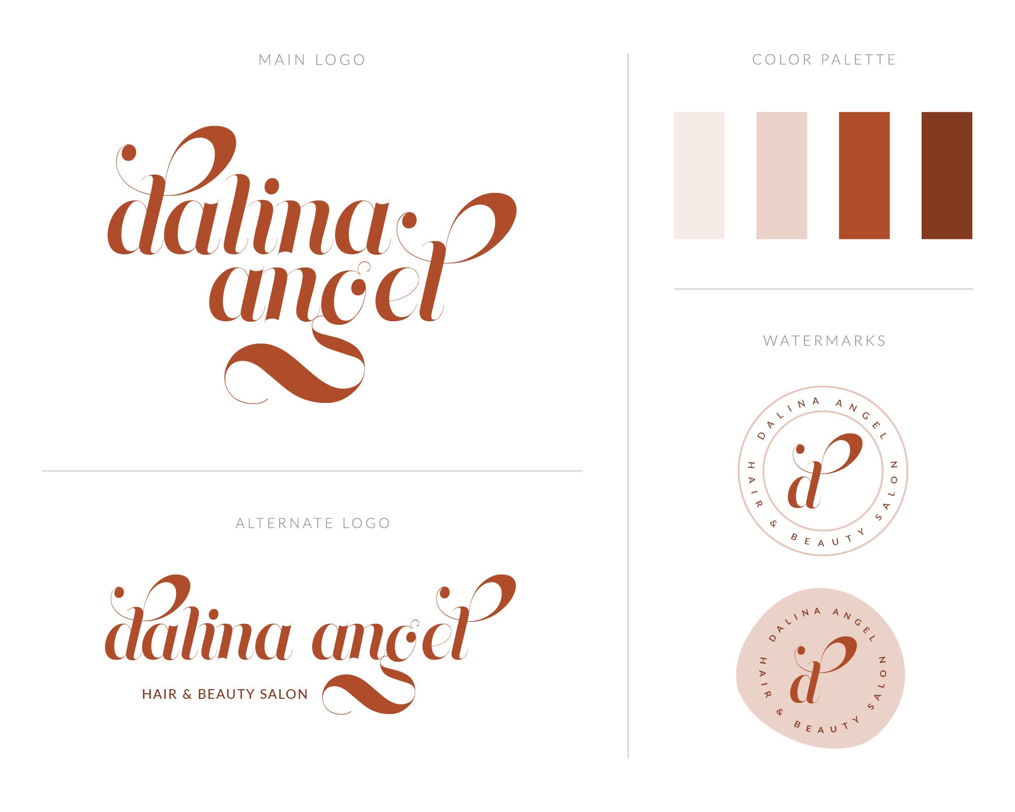 Modern Typography Logo Premade Boutique Logo Elegant Brand - Etsy