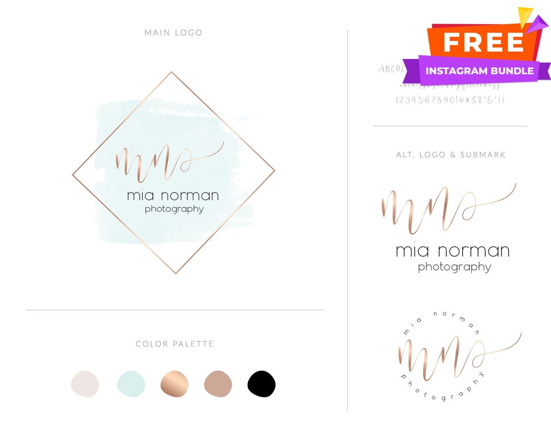 Logo Design Business Logo Package Photography Branding Kit - Etsy