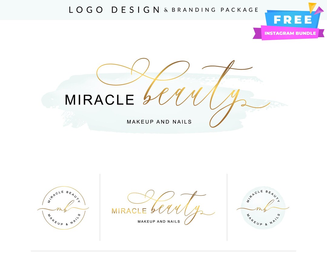 Elegant Cursive Initials Logo: Minimalist Premade Branding - Etsy