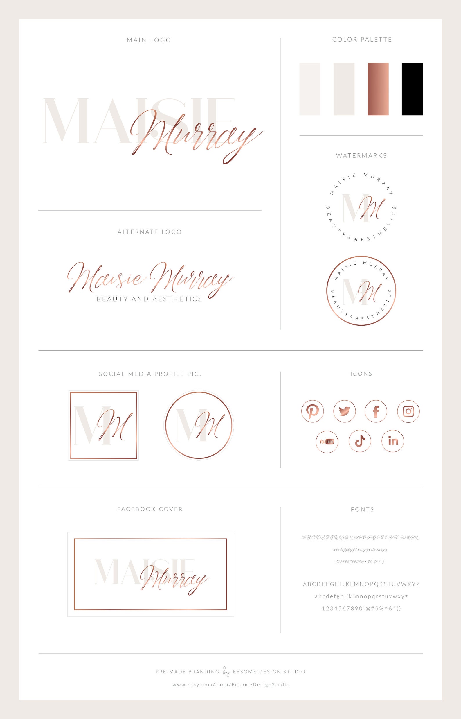 Events Logo Design, Luxury Premade Logo Design Custom Business Brand ...