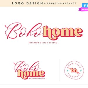 Retro Logo Design: Boho Branding Kit for Etsy Shops - Etsy