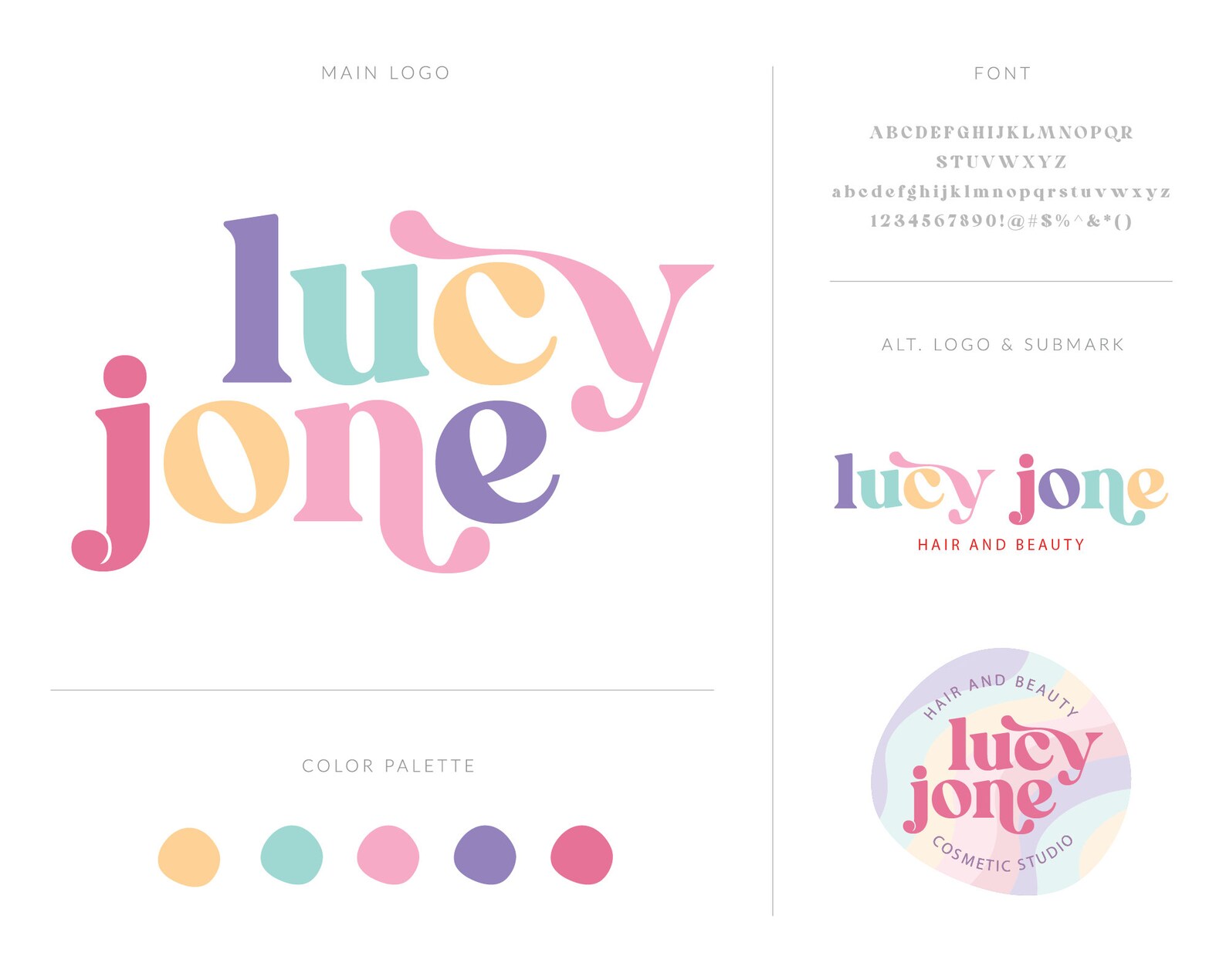 Boho Logo Branding Kit: Earthy Feminine Design, Custom Colors - Etsy