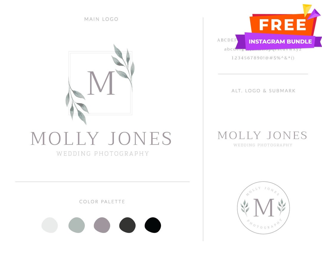 Logo Branding Kit Mini Branding Kit Logo Design Premade - Etsy Denmark