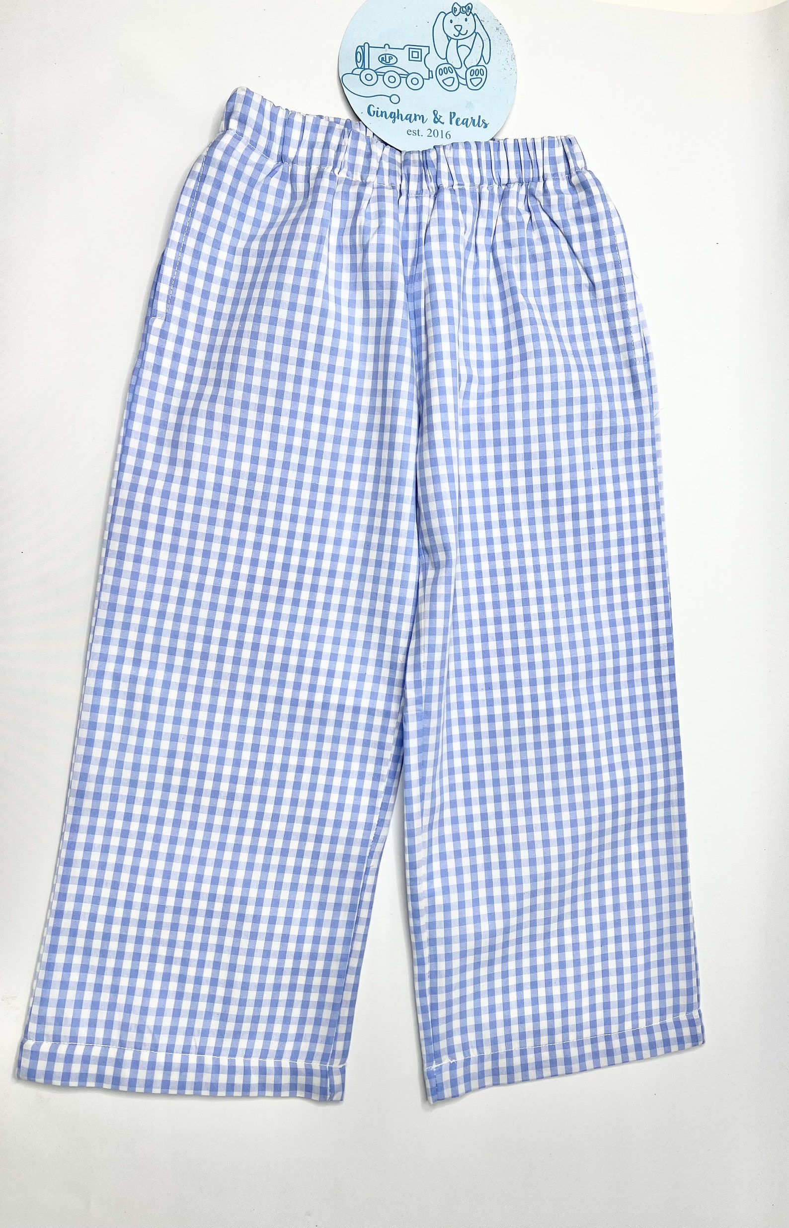 Boy Gingham Pants. Boy Pants. Toddler Boy Gingham Pants. Gingham Pants ...
