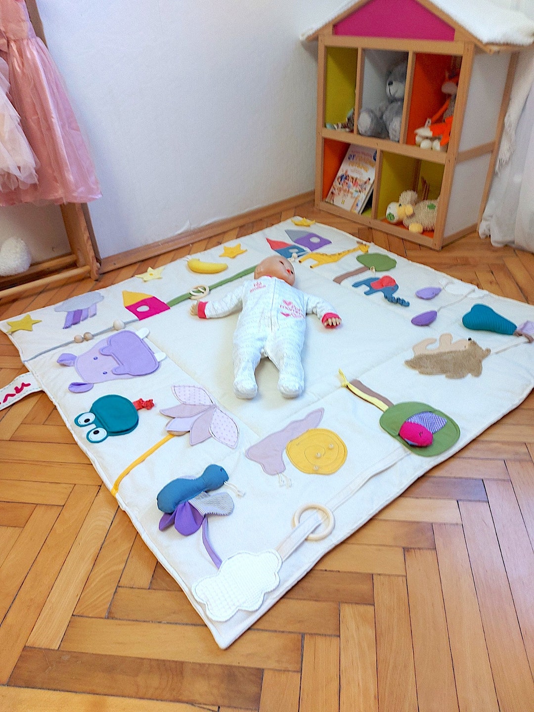 Baby Soft Sensory Blanket ,baby Activity Toy for Fine Motor Skills ...