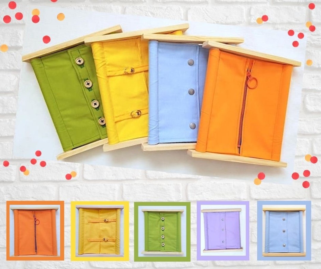 LOT 4 Frames Montessori Dressing Frames Practical Life- Buttons Snaps ...