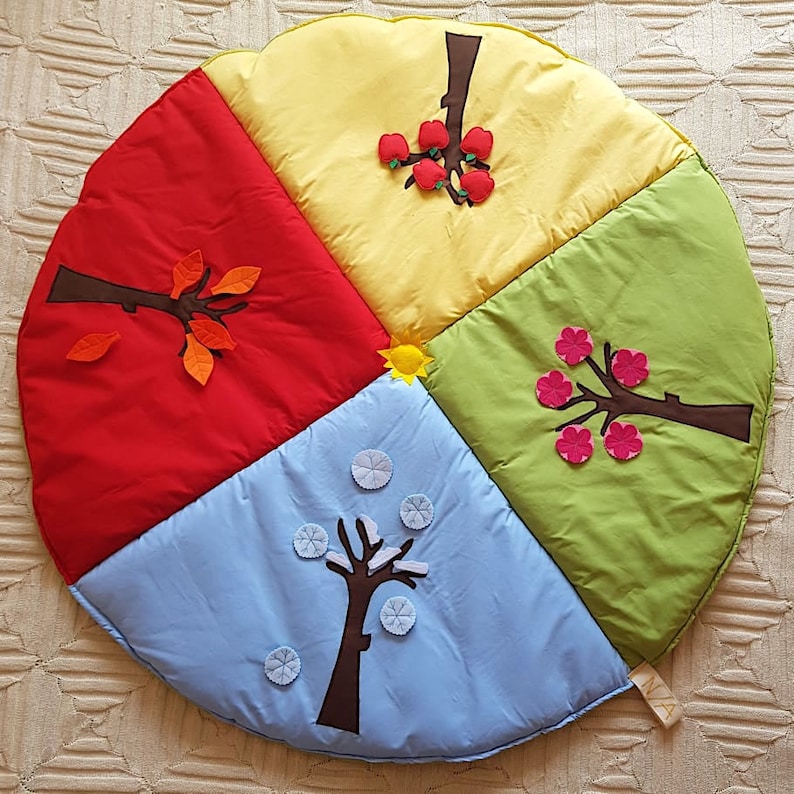 Play Mat, Montessori, Seasons Carpet, Children's Rug, Activity Play Mat ...