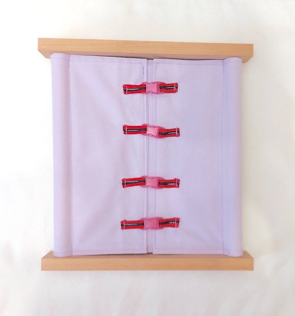 LOT 4 Frames Montessori Dressing Frames Practical Life Buttons Snaps ...