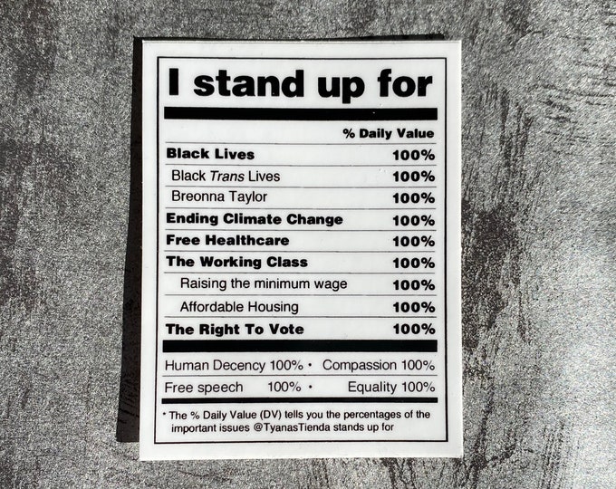 I Stand For...sticker / Social Justice Sticker / Protest Sticker ...