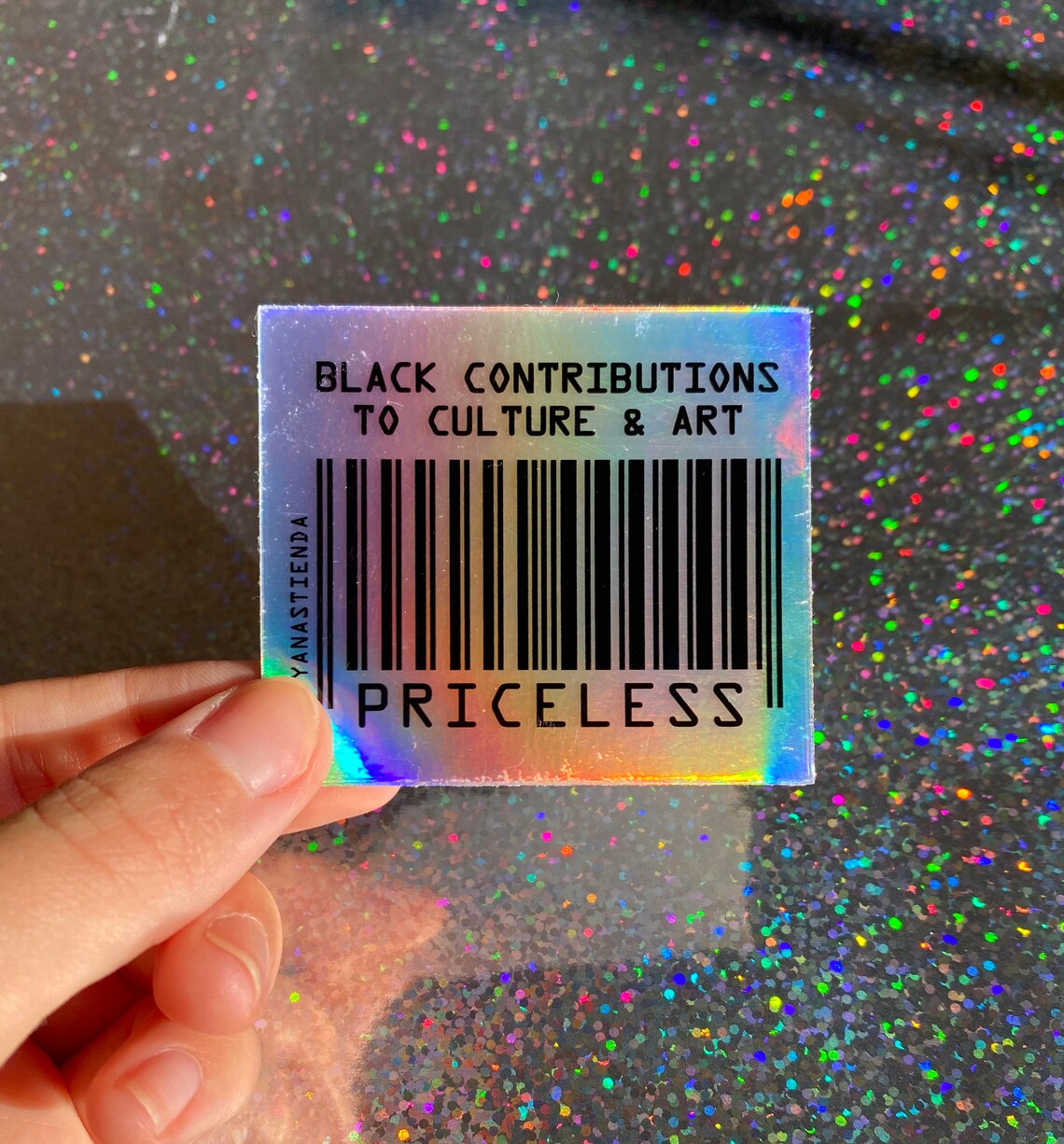 Priceless Holographic Barcode Sticker / 100% PROFITS DONATED / - Etsy